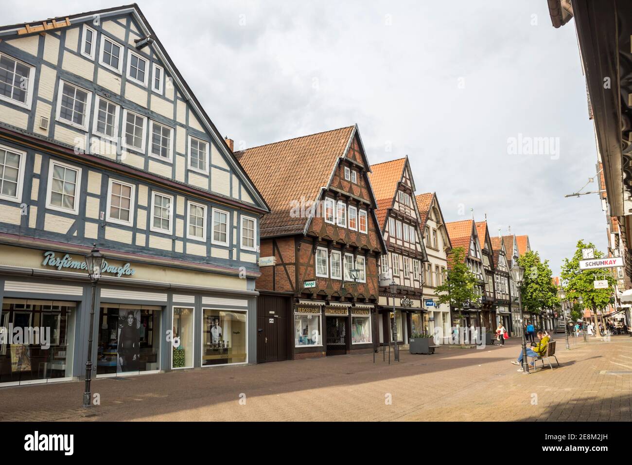 Half timbered houses in the old town of celle hi-res stock photography ...