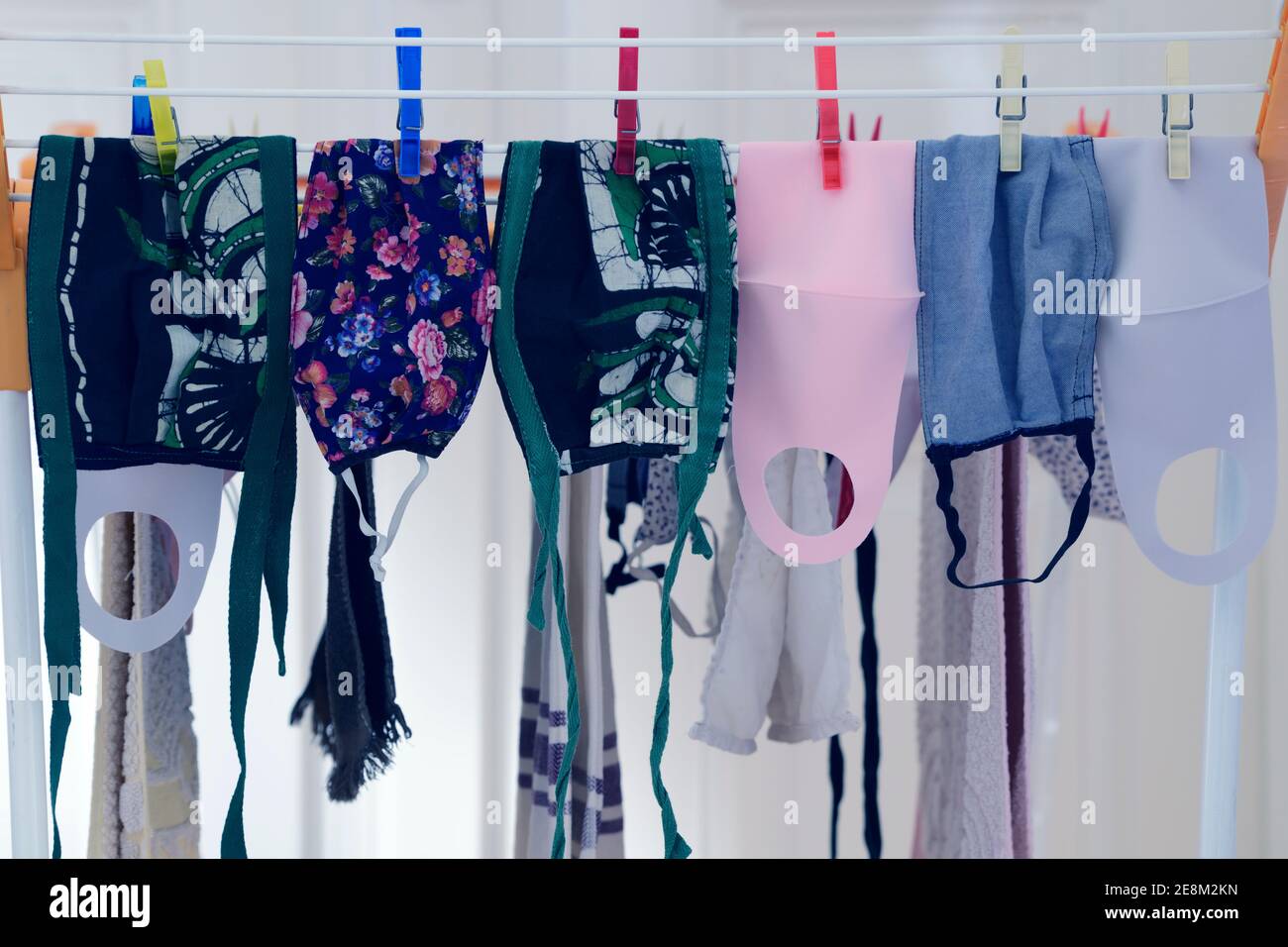 Rack of masks hi-res stock photography and images - Alamy