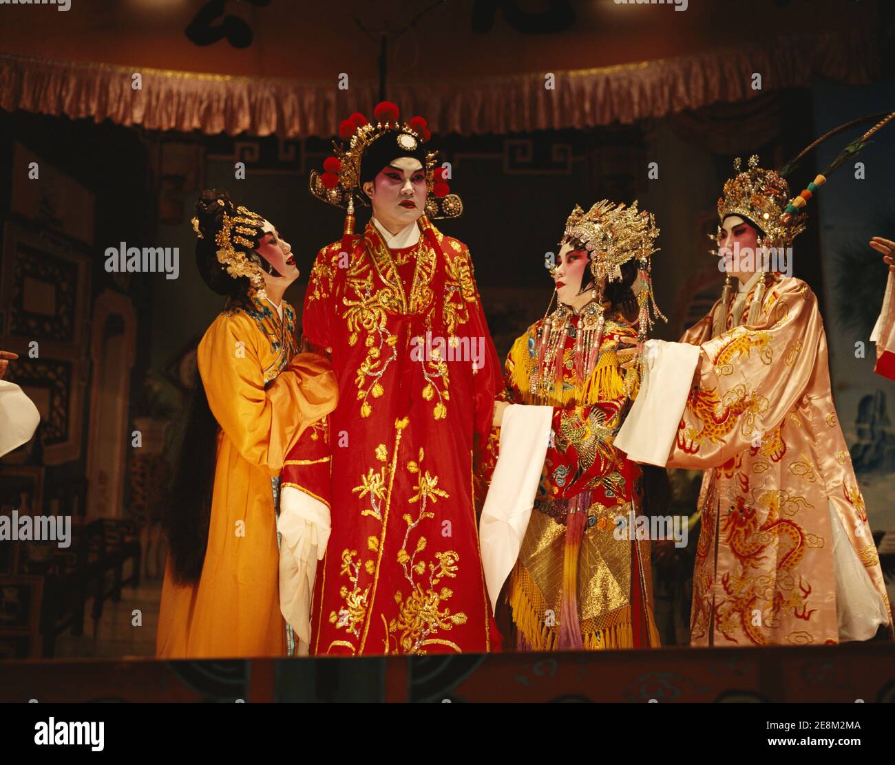 China, Beijing, Chinese Opera (Beijing Opera), Actors Performing Stock ...