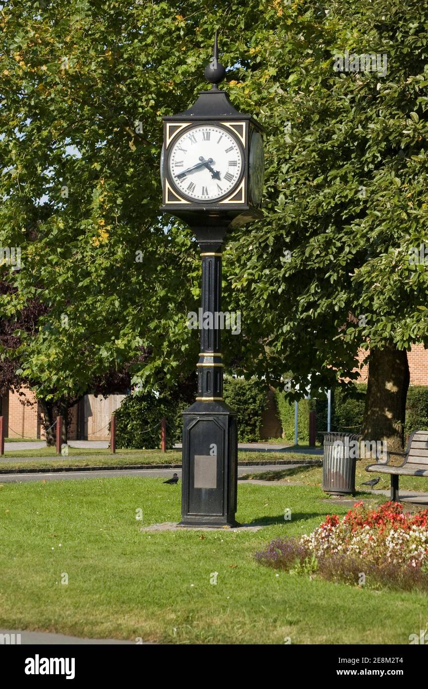 The landmark clock erected in the centre of Bourne End in ...