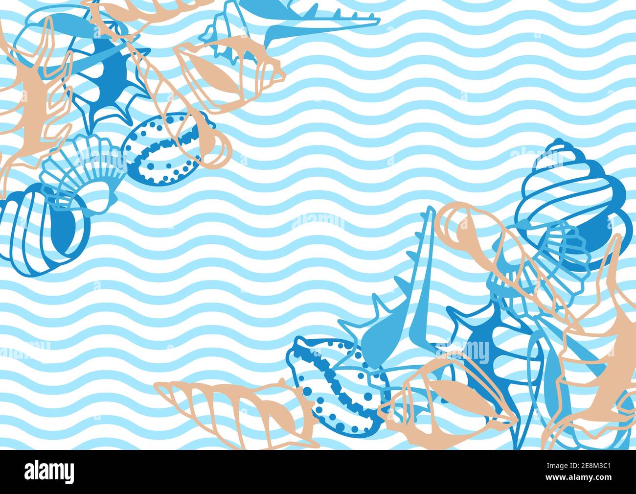 Background with seashells Stock Vector Image & Art - Alamy