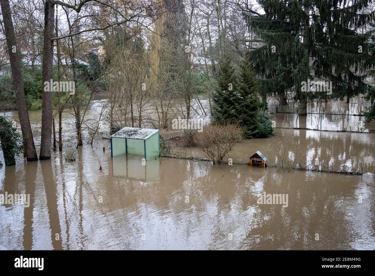 Hanau, Germany. 31st Jan, 2021. 01/31/2021, xpsx, local Hanau flood in ...