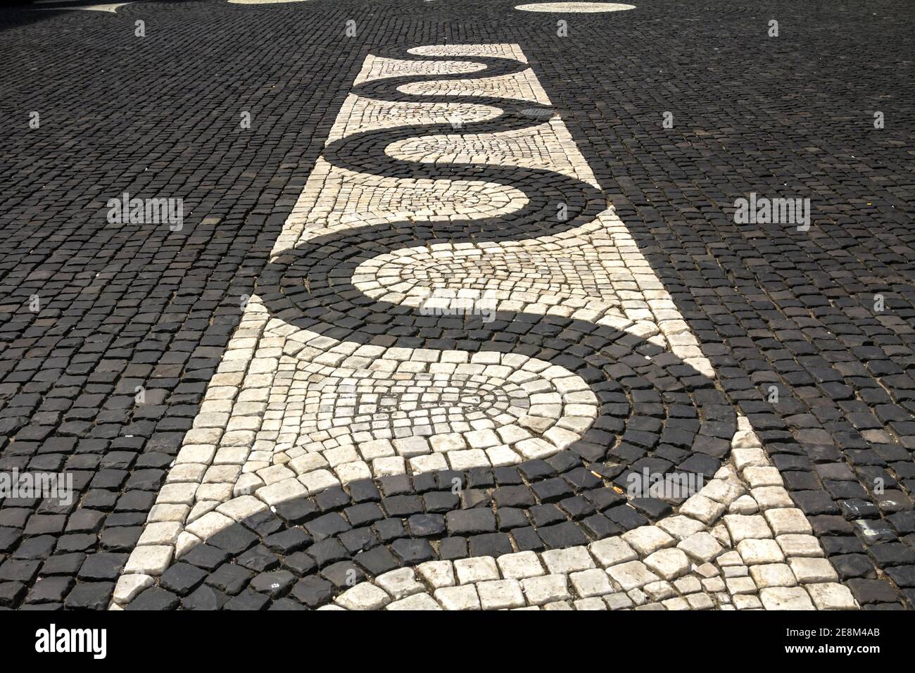 The Path in pavement in Augsburg - Germany Stock Photo - Alamy