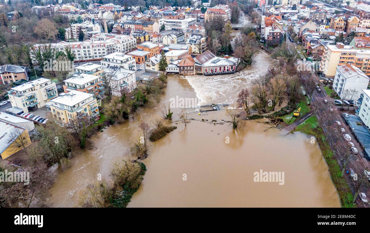 Hanau, Germany. 31st Jan, 2021. 01/31/2021, xpsx, local Hanau flood in ...