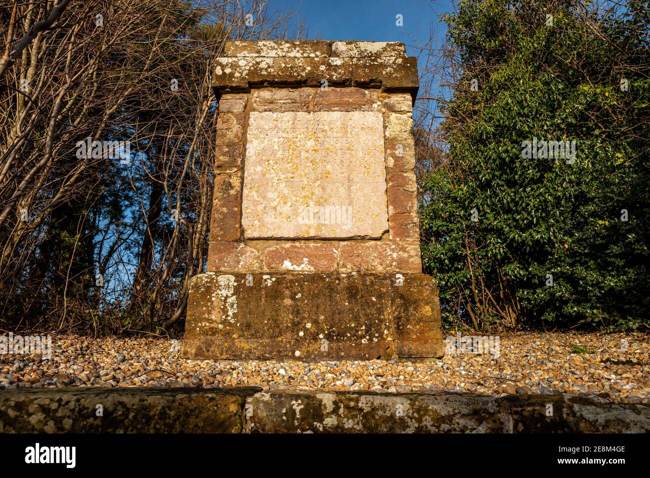 Heathfield, January 25th 2021: The Jack Cade monument at Cade Street ...