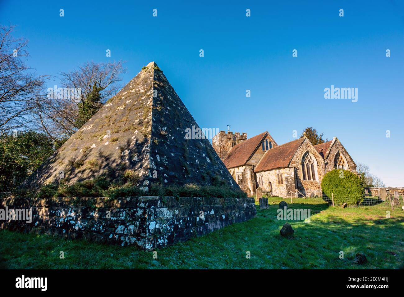 Heathfield, January 25th 2021: The pyramid mausoleum of John 'Mad Jack ...