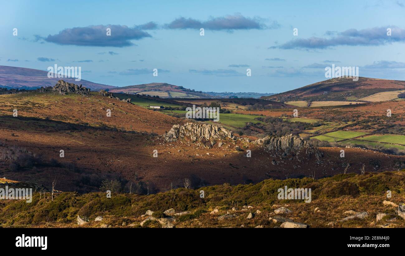 Haytor Rocks, Dartmoor Park, Devon, England, Europe Stock Photo - Alamy