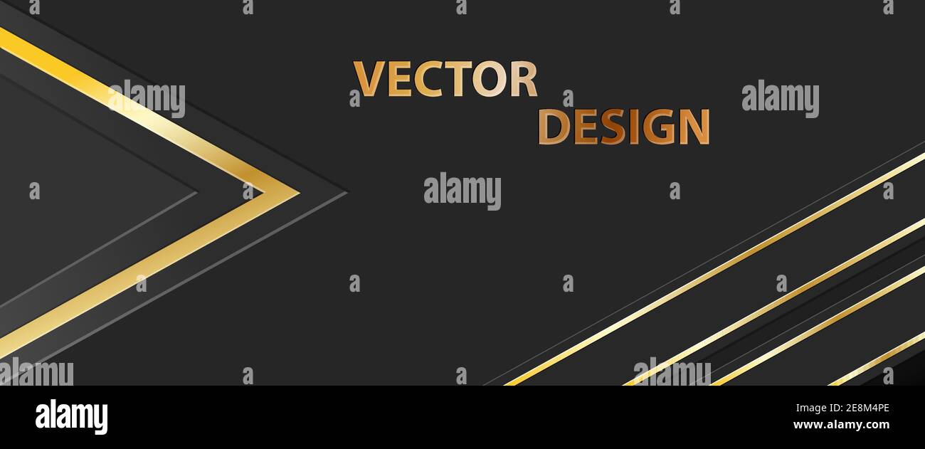 Abstract golden banner, Dark background for text, message, banner ...