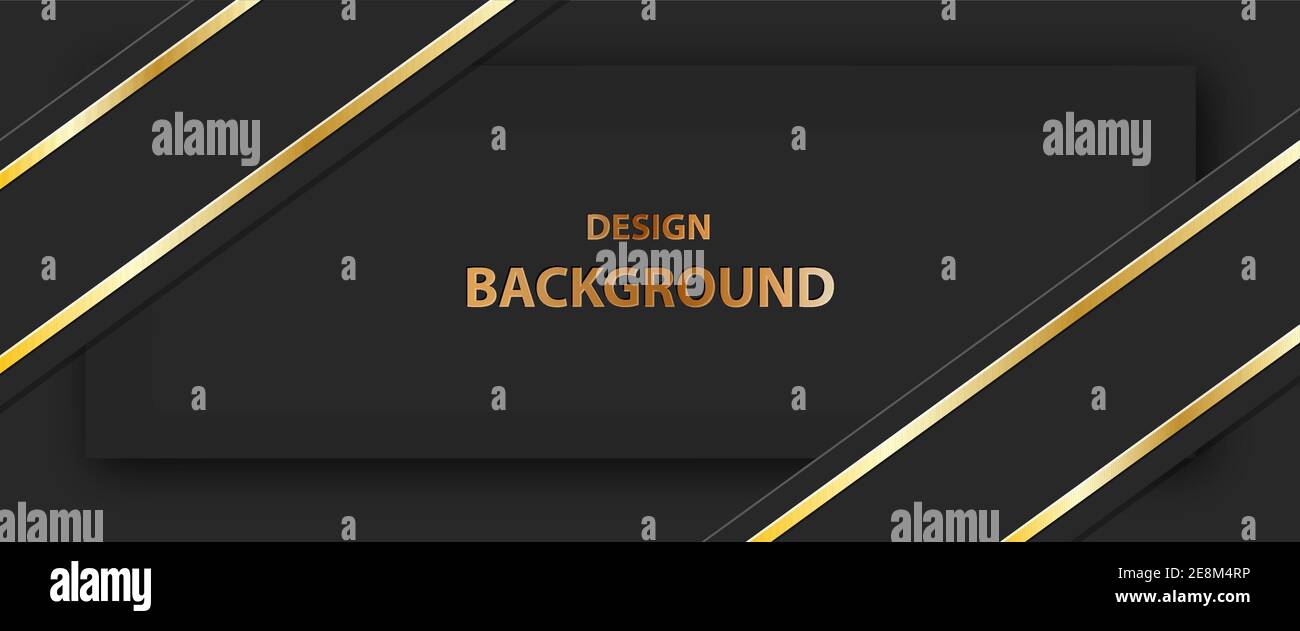 Abstract golden banner, Dark background for text, message, banner ...