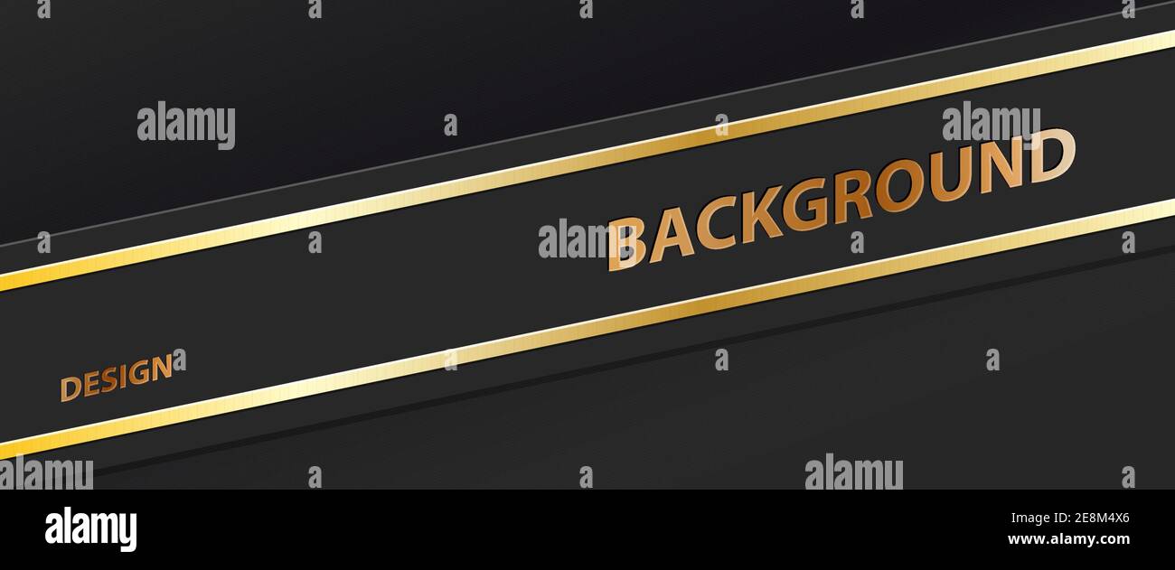Abstract golden banner, Dark background for text, message, banner ...