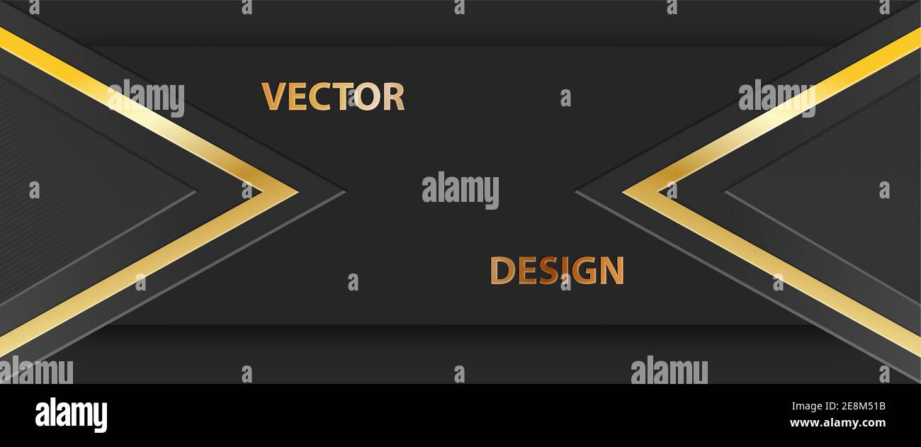 Abstract golden banner, Dark background for text, message, banner ...