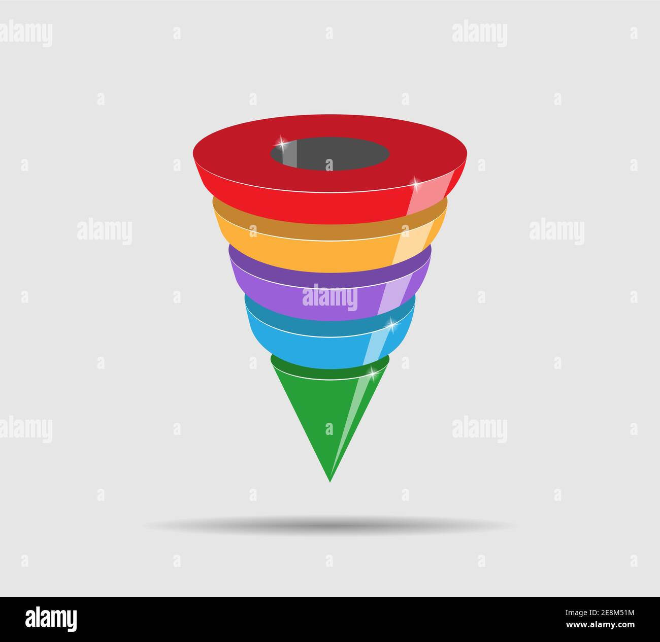 Infographics of lead generation, sales funnel with arrows for ...