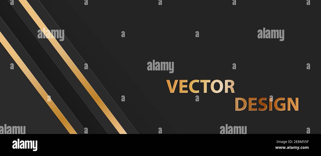 Abstract golden banner, Dark background for text, message, banner ...