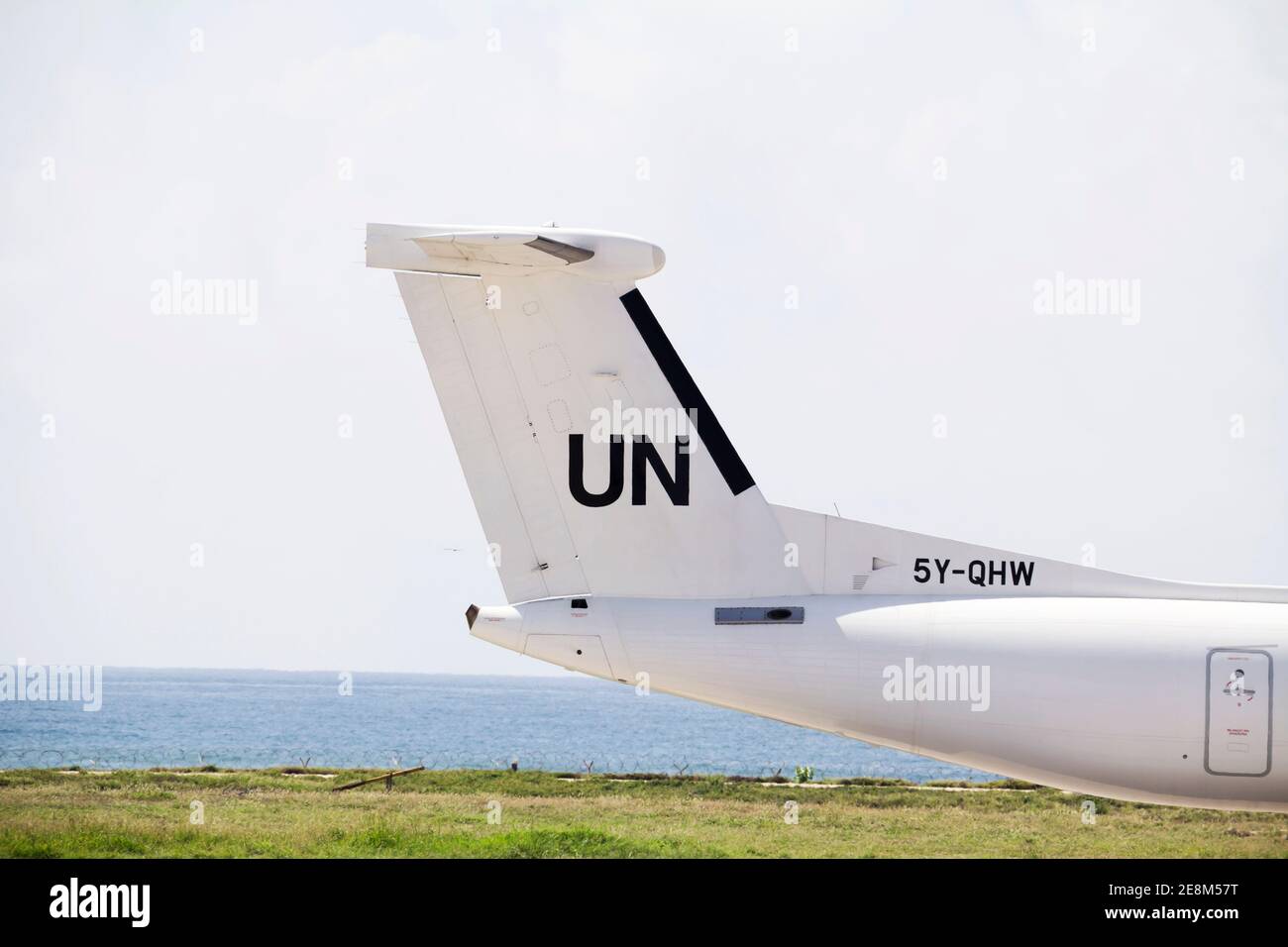 The United Nations sign on the board of the aircraft, UN , World Food ...