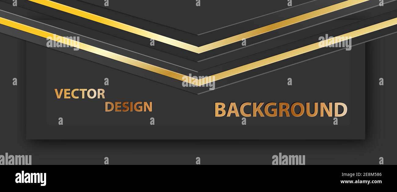 Abstract golden banner, Dark background for text, message, banner ...