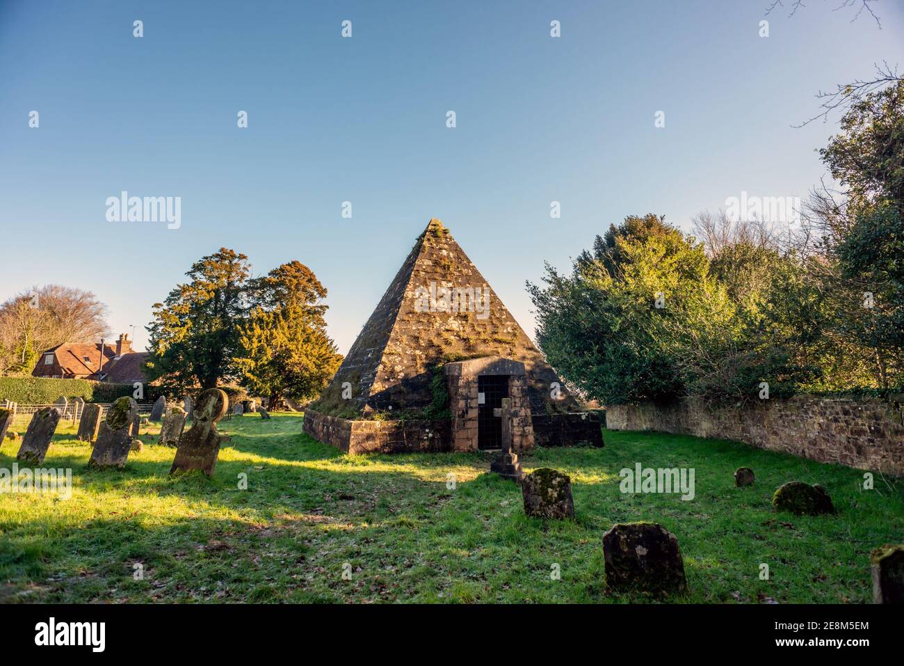 Heathfield, January 25th 2021: The pyramid mausoleum of John 'Mad Jack ...