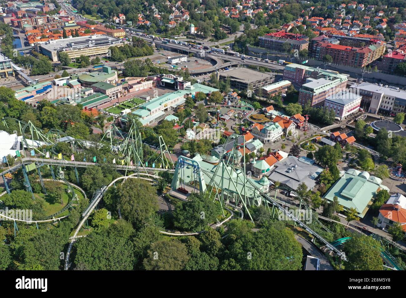 GÖTEBORG, SWEDEN- 26 AUGUST 2019:Liseberg Amusement Park, Gothenburg ...