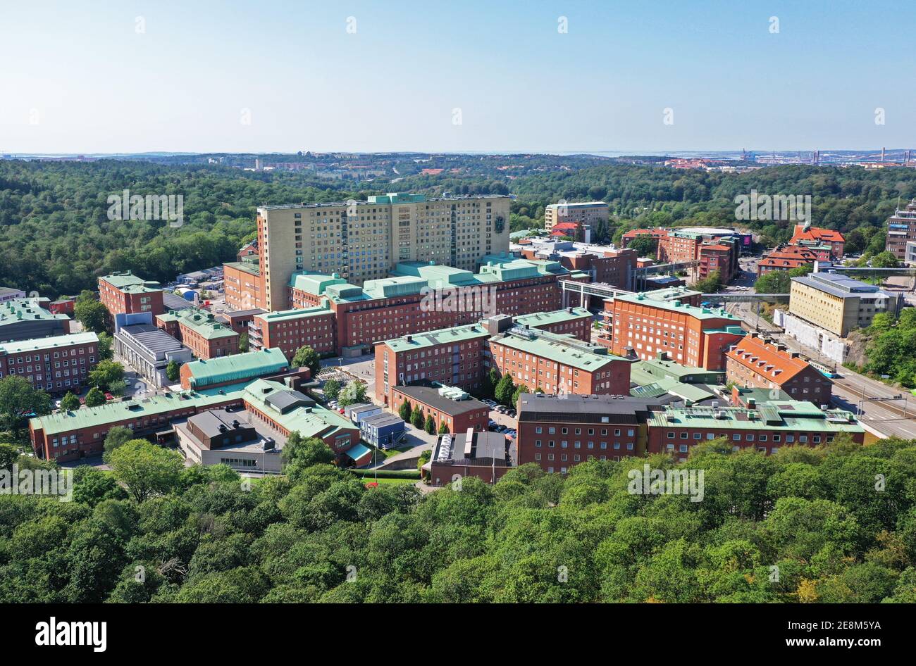 GÖTEBORG, SWEDEN- 26 AUGUST 2019:Aerial view of Sahlgrenska University ...