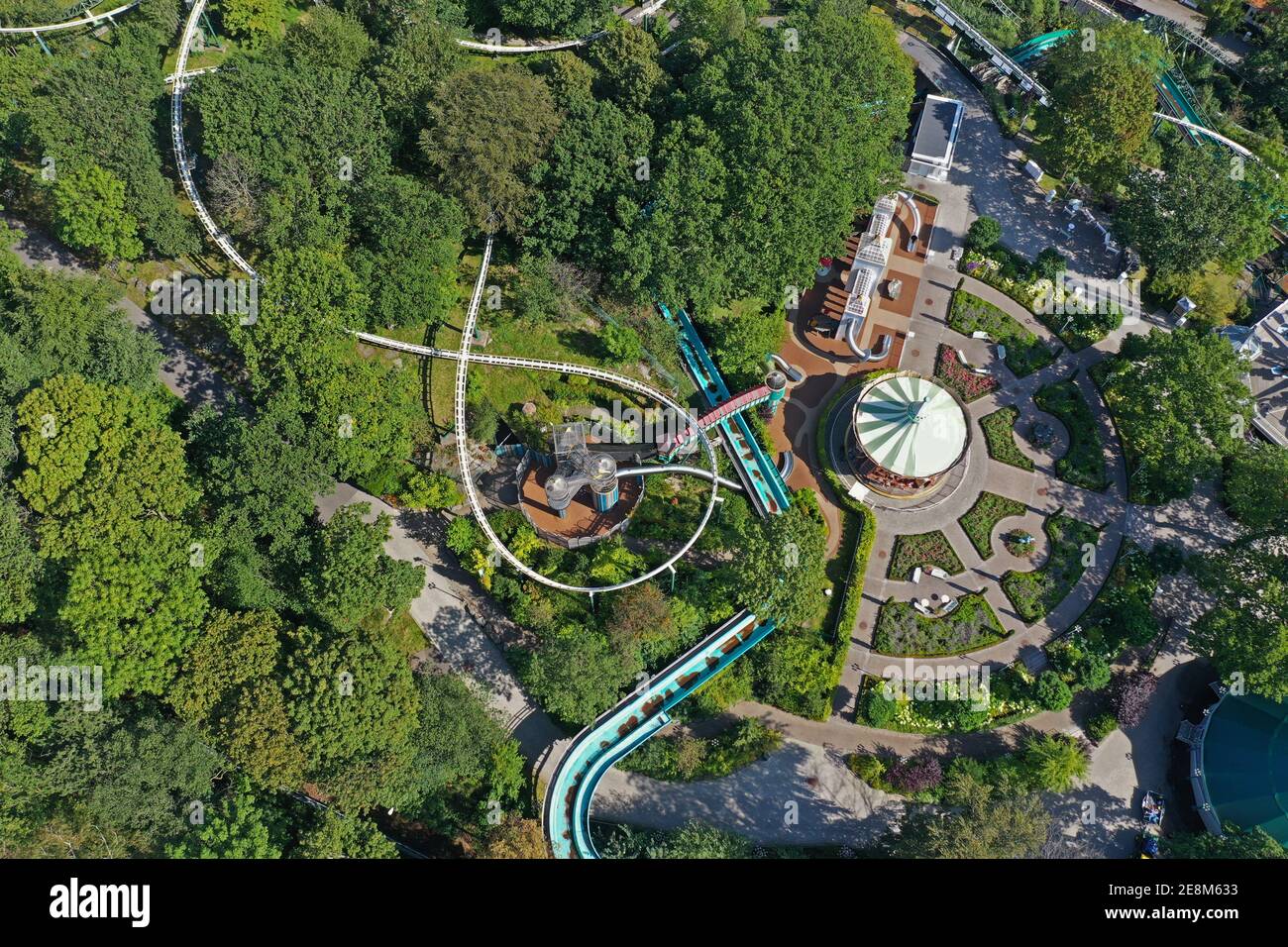 GÖTEBORG, SWEDEN- 26 AUGUST 2019: Liseberg, amusement park in central ...