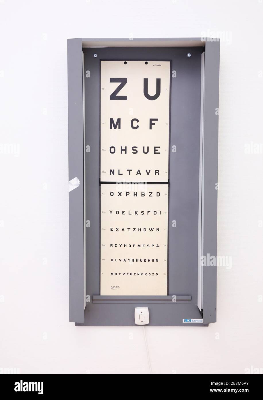 LINKÖPING, SWEDEN- 31 JANUARY 2019:Inside a hospital. Sign for vision ...
