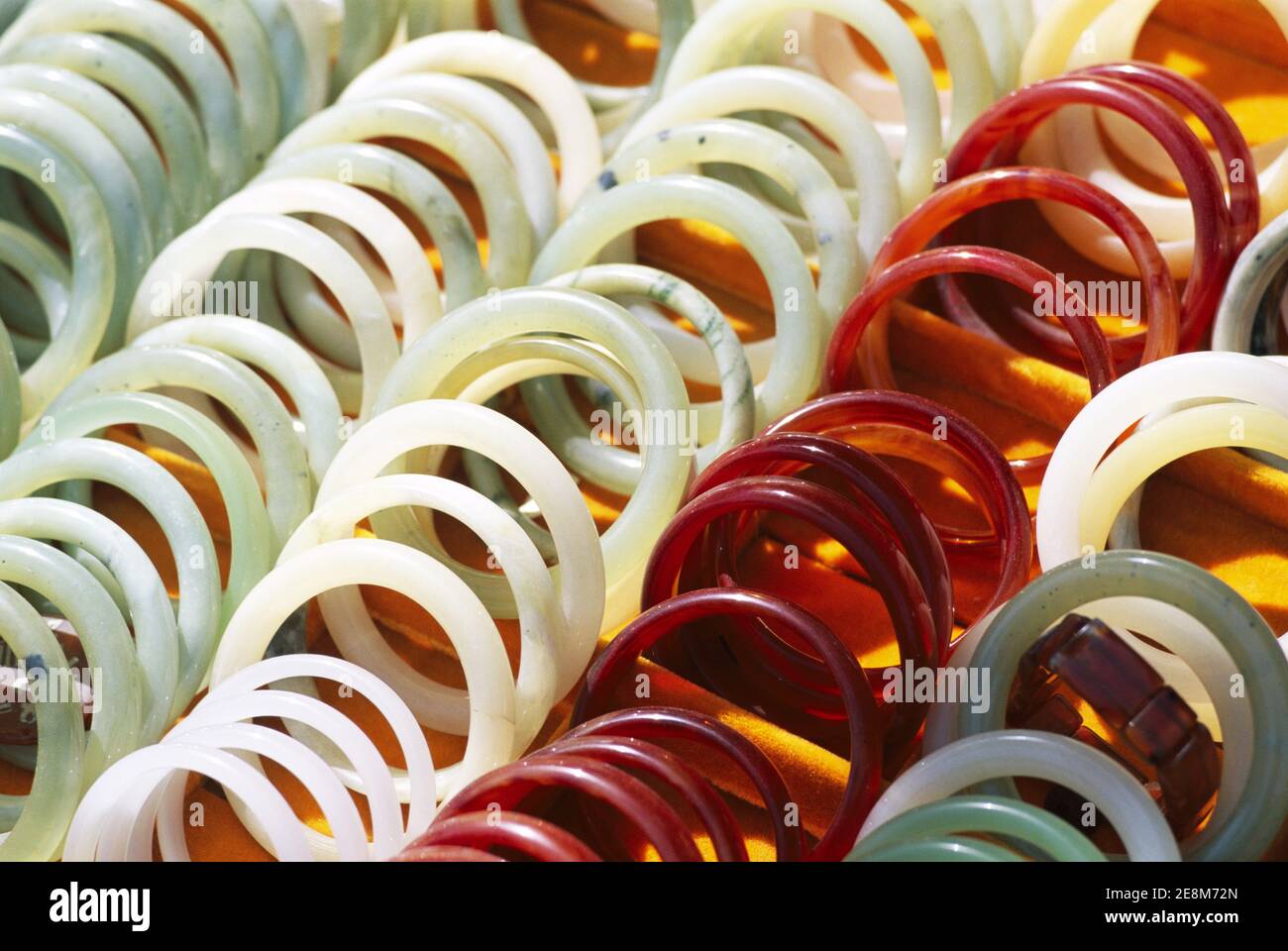 China, Shanghai, ,Display of souvenir Jade Bracelets Stock Photo - Alamy