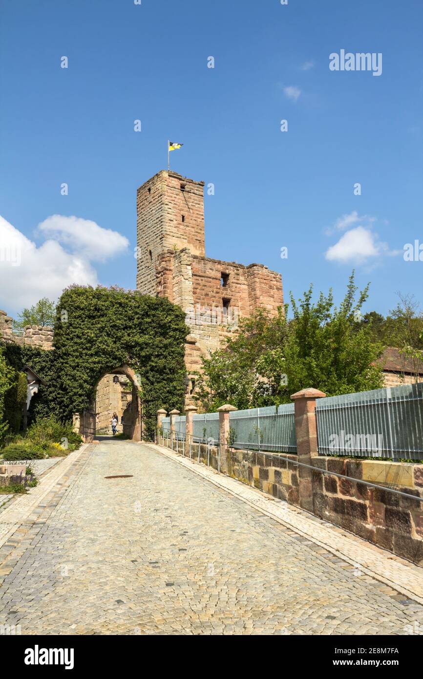 Hilpoltstein/ GERMANY, Castle Hilpoltstein in Bavaria Germany Stock ...