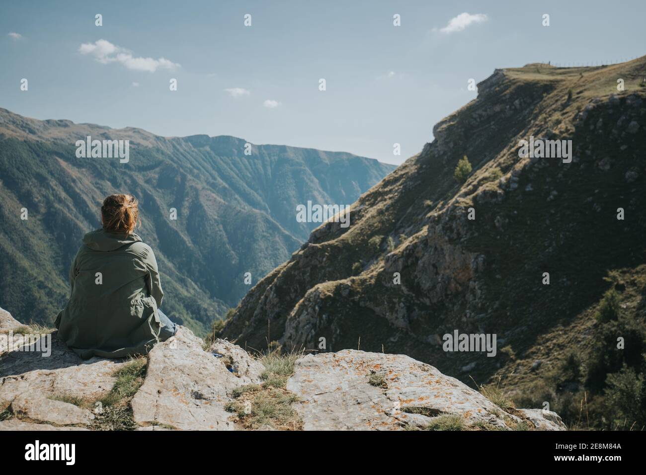 Overhead shot female mountain hi-res stock photography and images - Alamy
