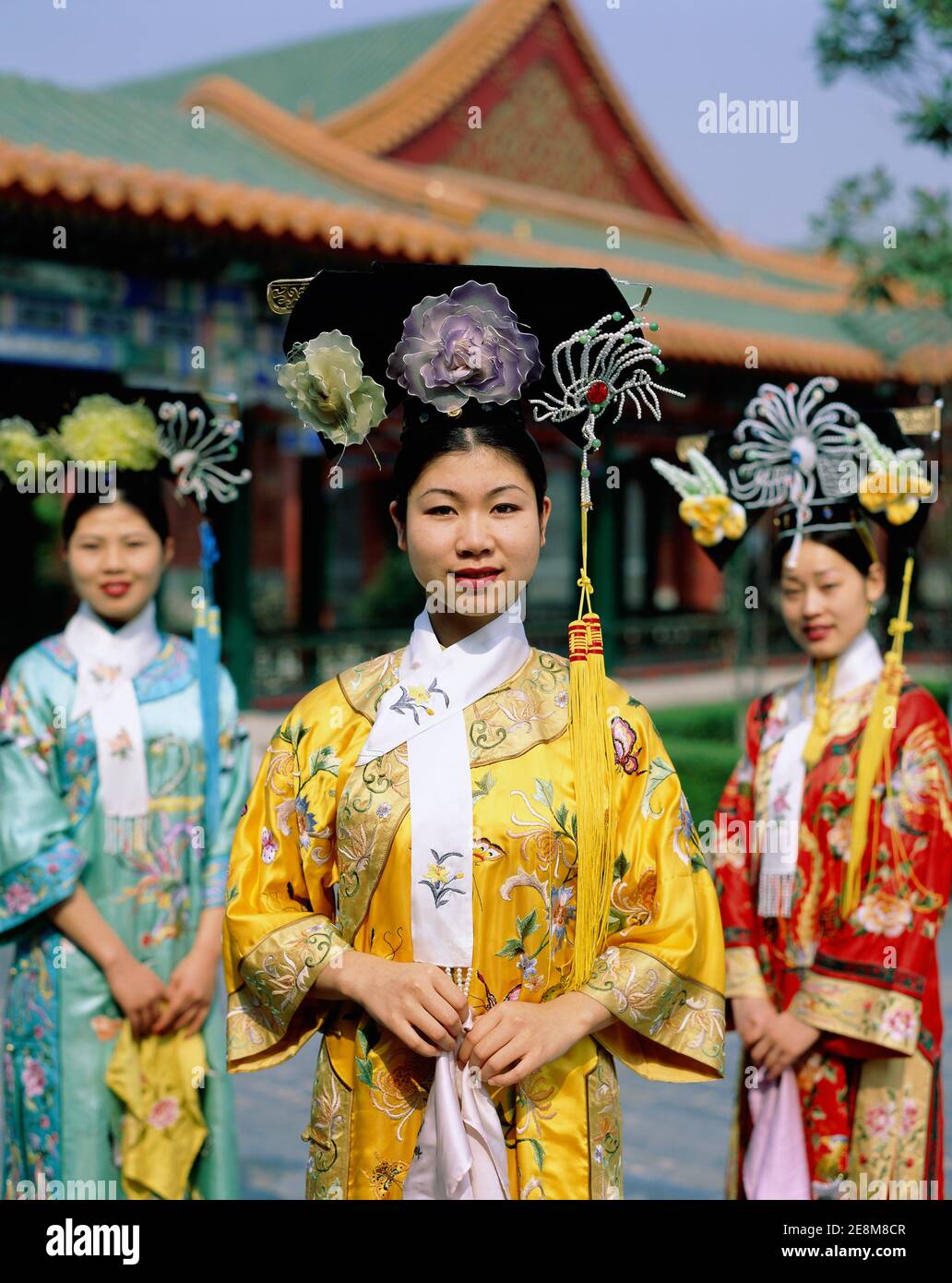 China, Beijing, Women Dressed in Traditional Costume Stock Photo - Alamy
