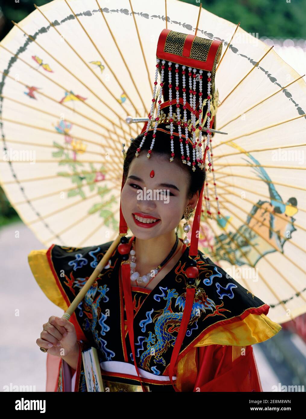 China, Beijing, Woman Dressed in Traditional Costume Stock Photo - Alamy