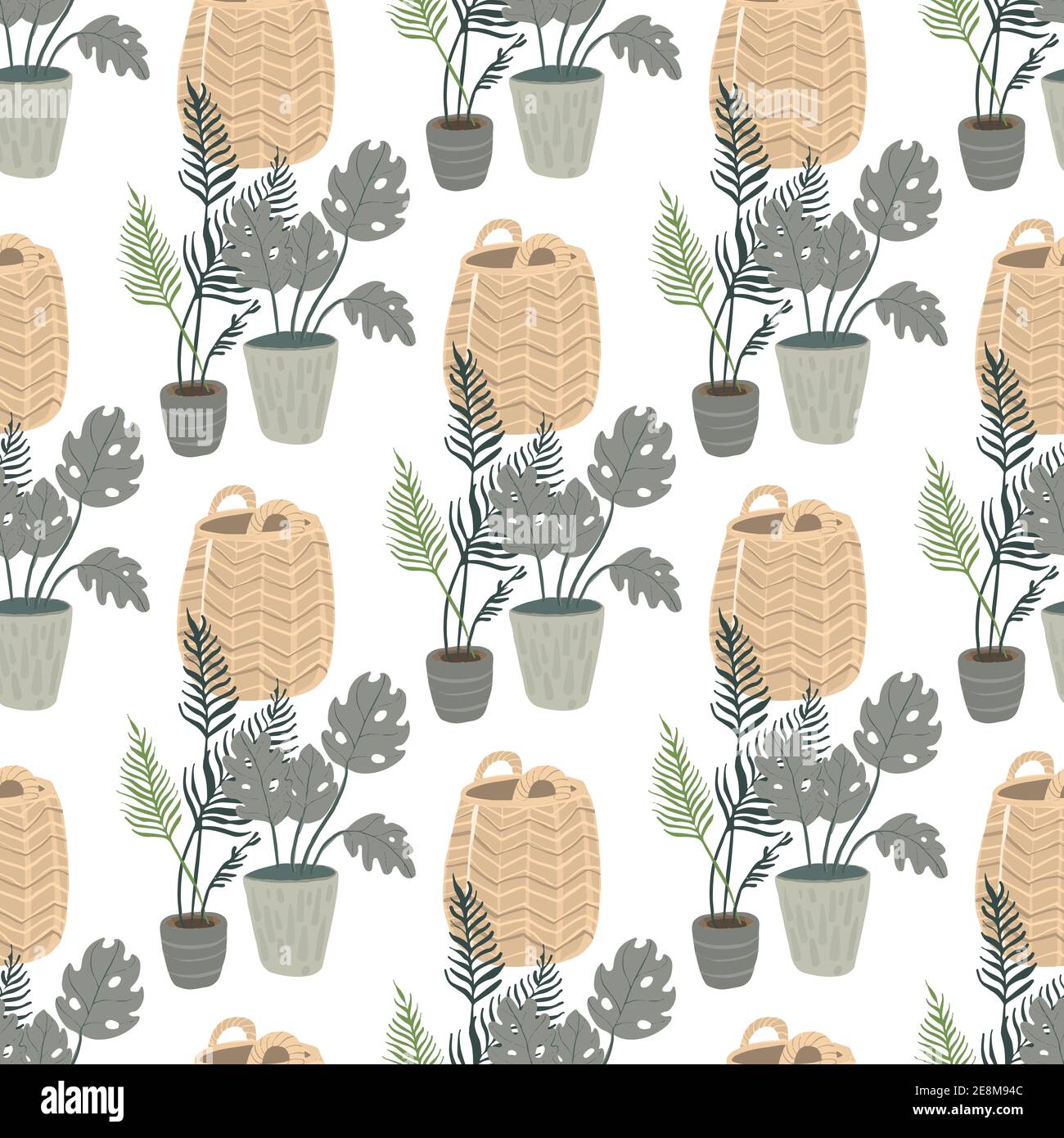 Doodle flowerpot hi-res stock photography and images - Alamy