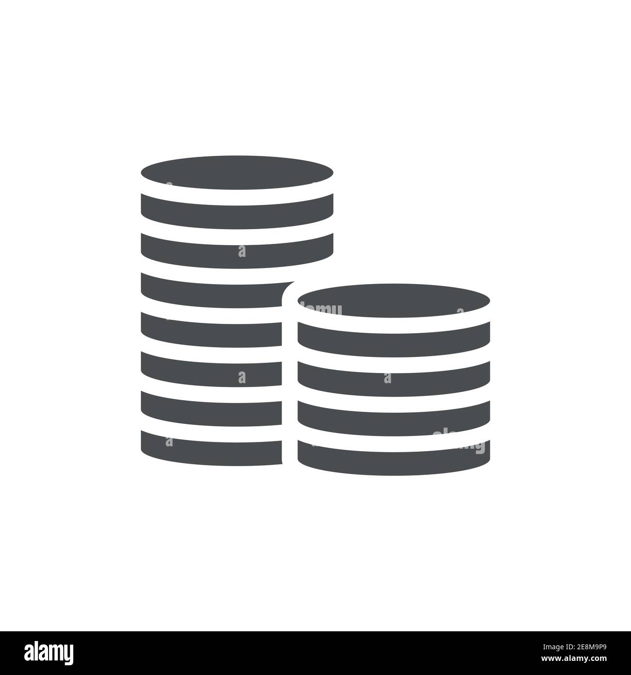 Coin stack icon. Money dollar symbol. Busines pay concept. Vector ...