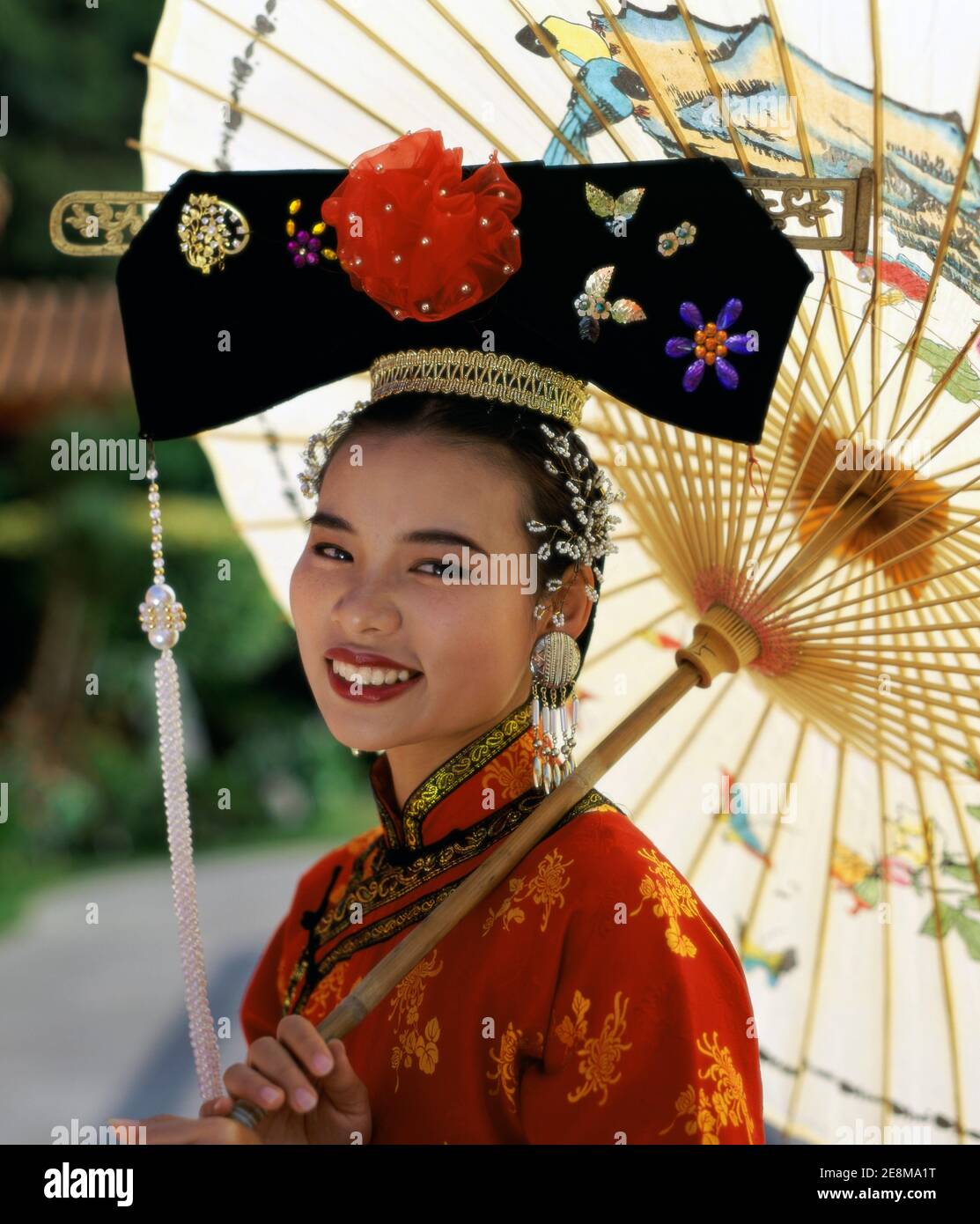 China, Beijing, Woman Dressed in Traditional Costume Stock Photo - Alamy