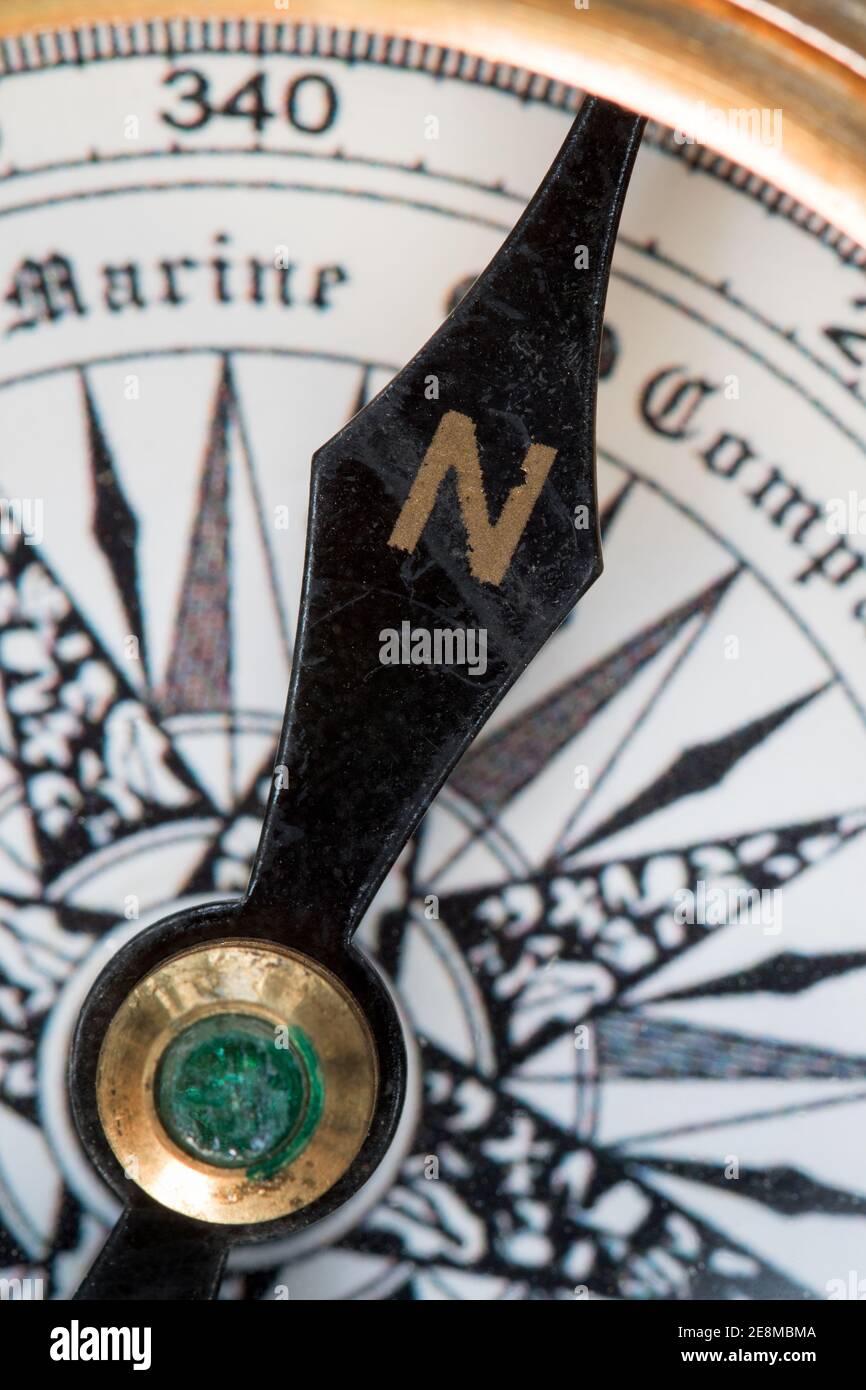 Compass Needle Pointing North High Resolution Stock Photography and ...