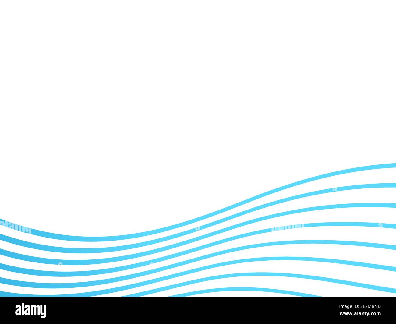 Abstract blue wave element line art vector illustration isolated on ...
