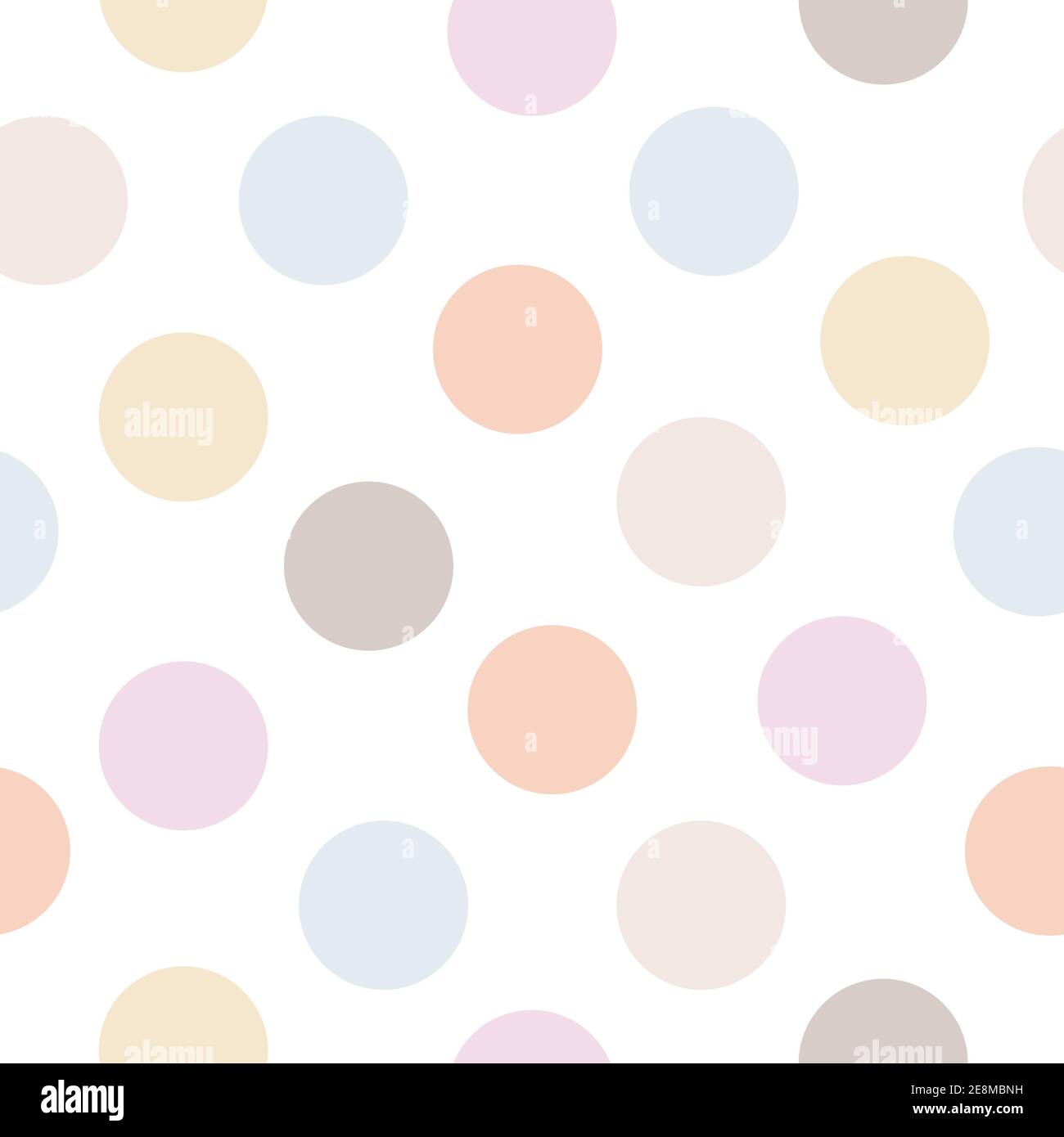 Colored pastel circle seamless pattern white background Stock Vector ...