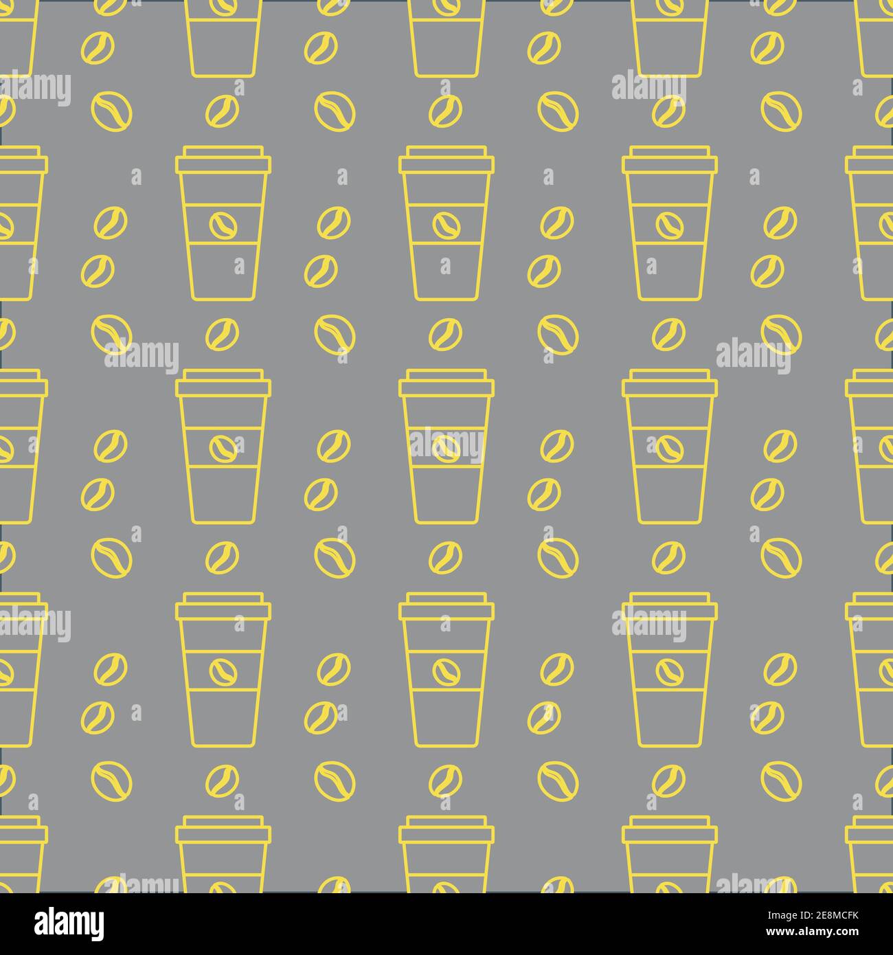 Vector coffee seamless pattern Illustration Repeated background with ...