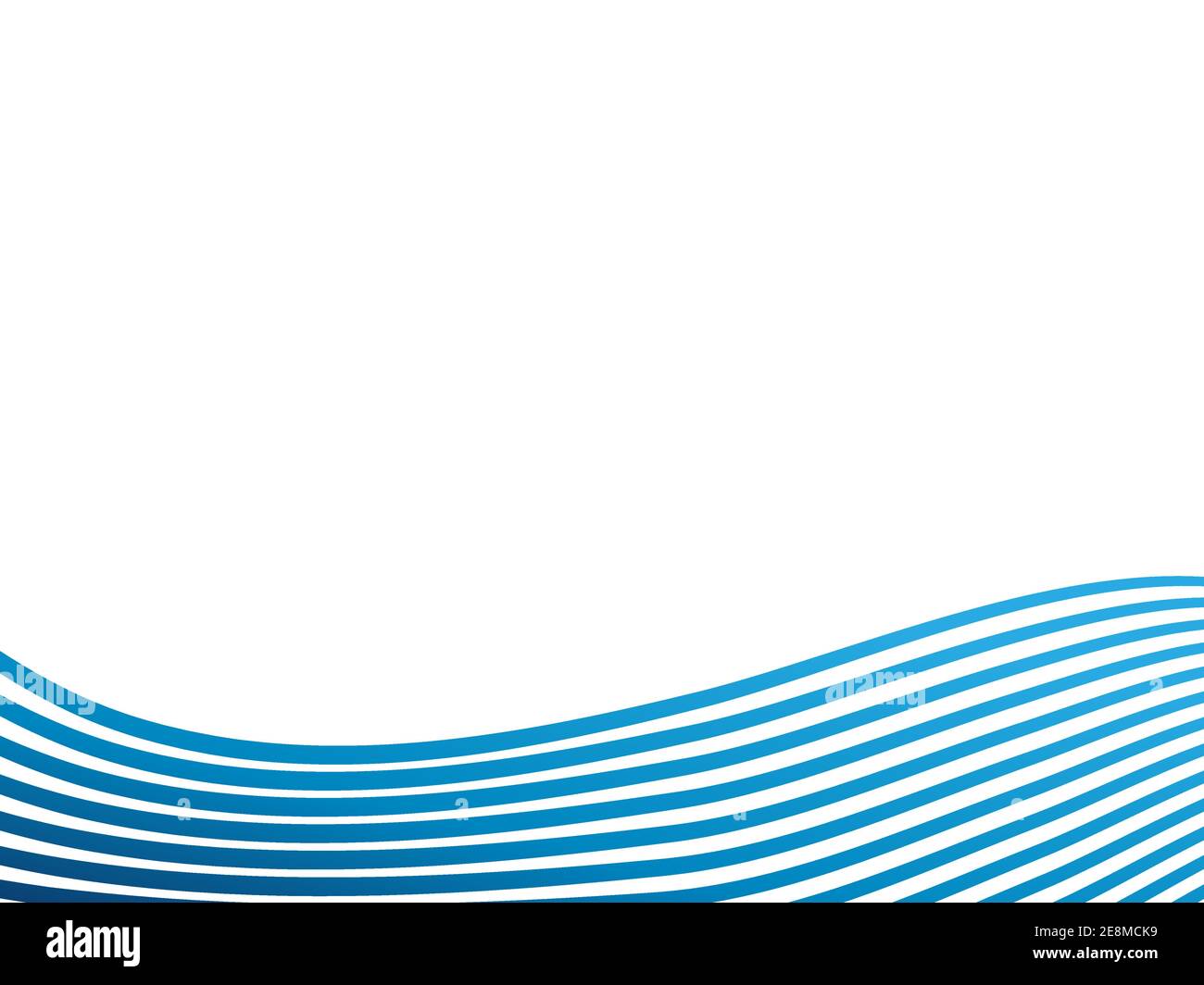 Abstract blue wave element line art vector illustration isolated on ...