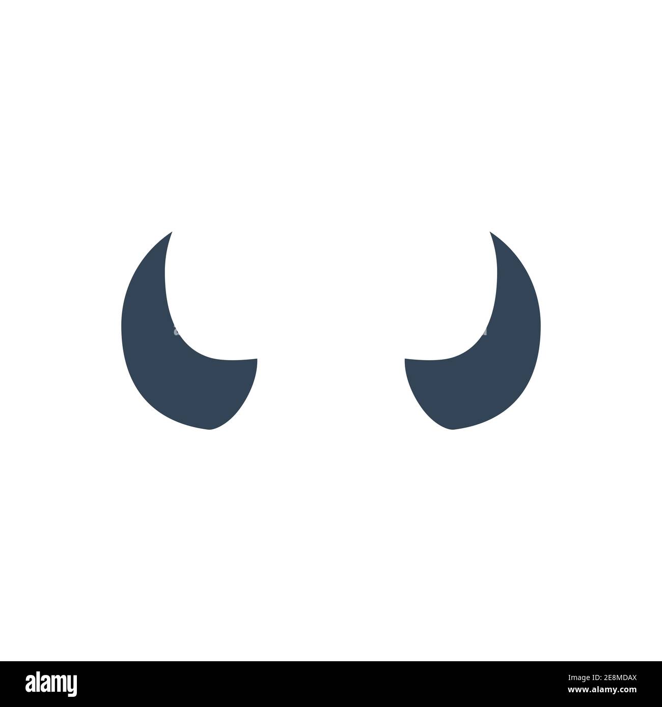 Horns icon. Bull symbol vector illustration. Cow sign. Isolated on ...