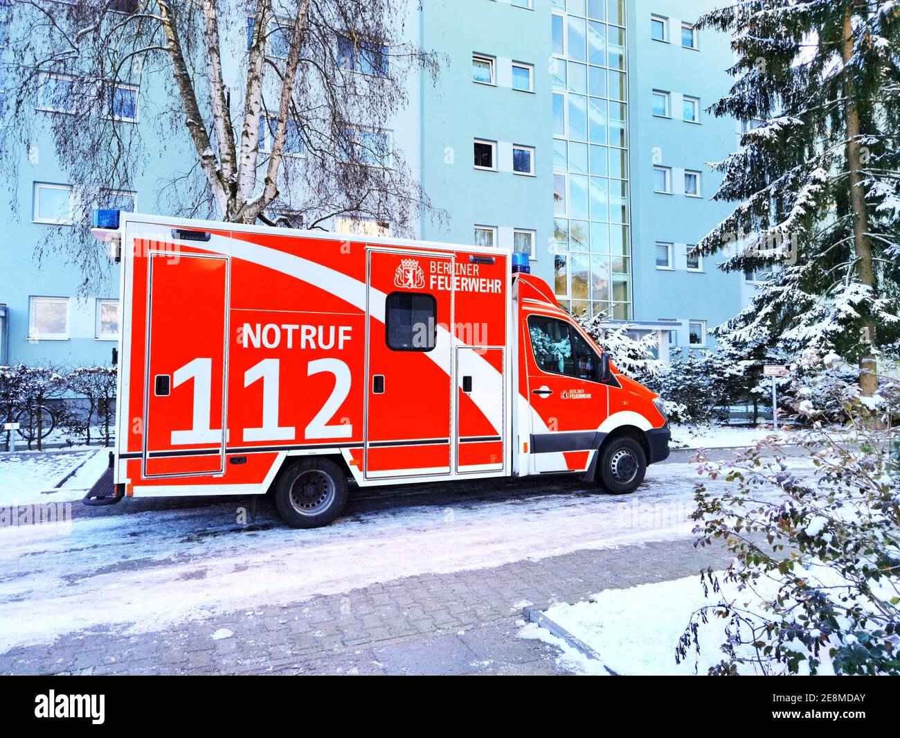 Berlin, Germany - January 31, 2021: Ambulance of the berlin fire ...