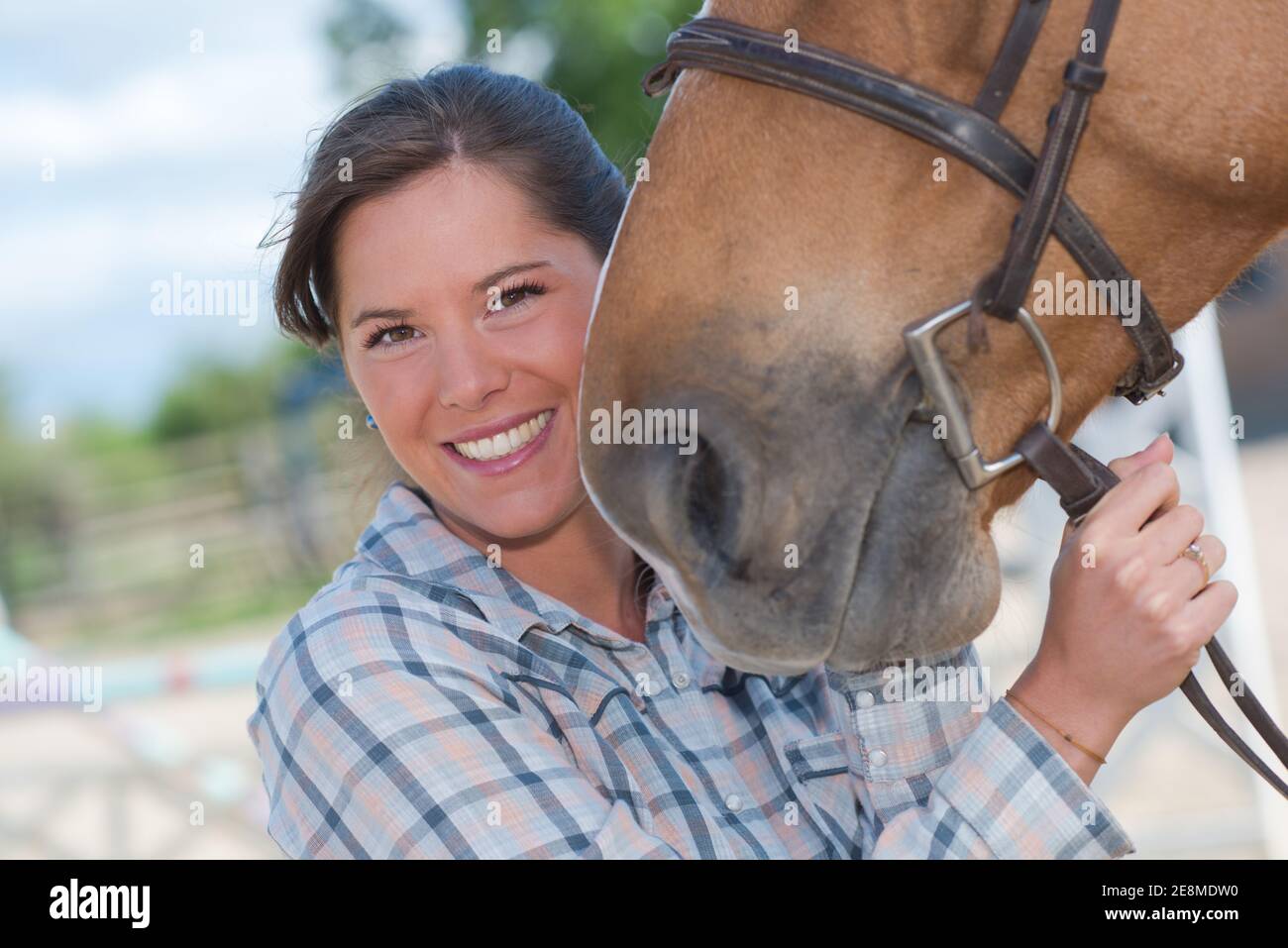 Horsewoman head hi-res stock photography and images - Alamy