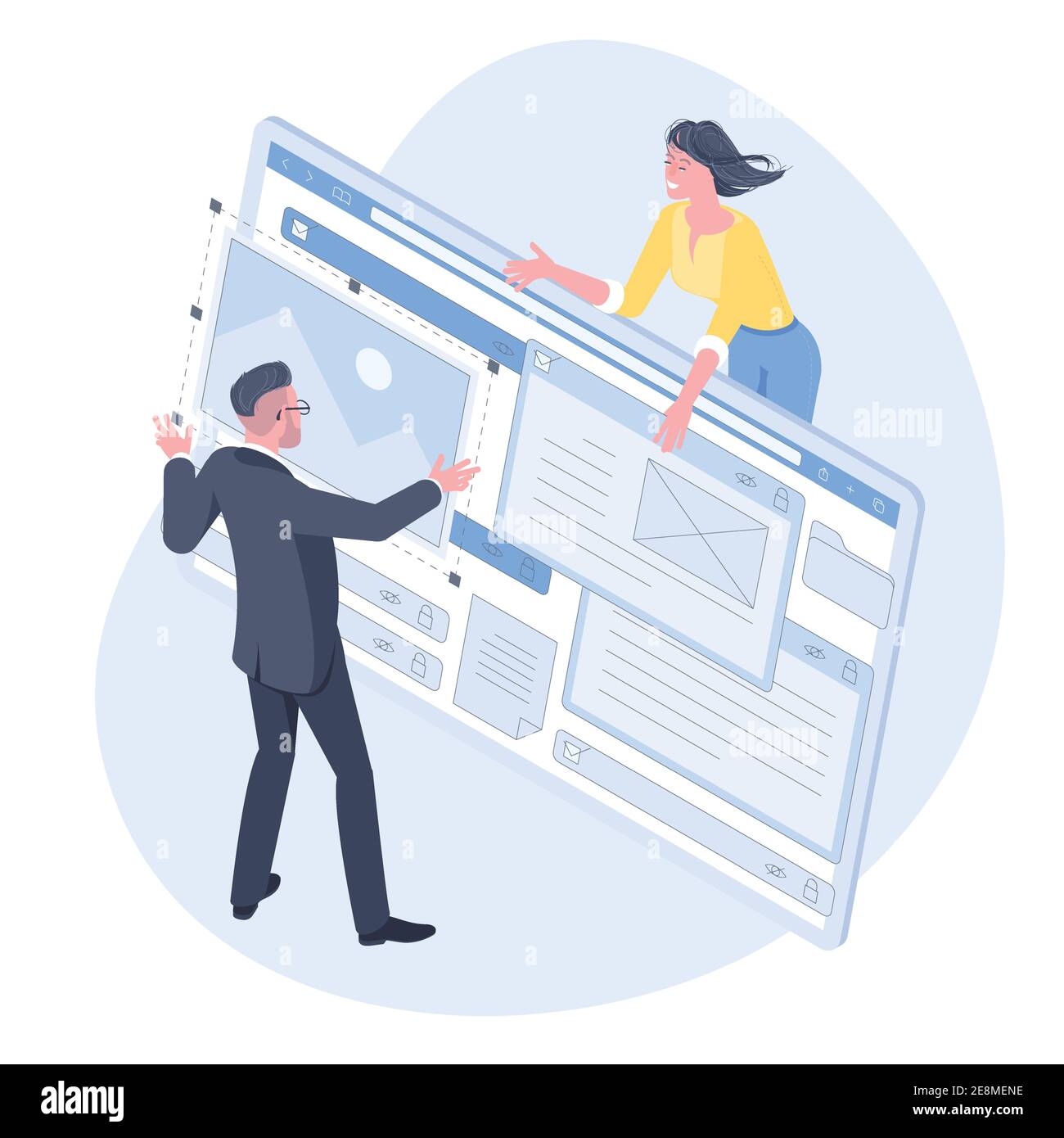 Developer Project Engineer Programming Software Stock Vector Image And Art Alamy