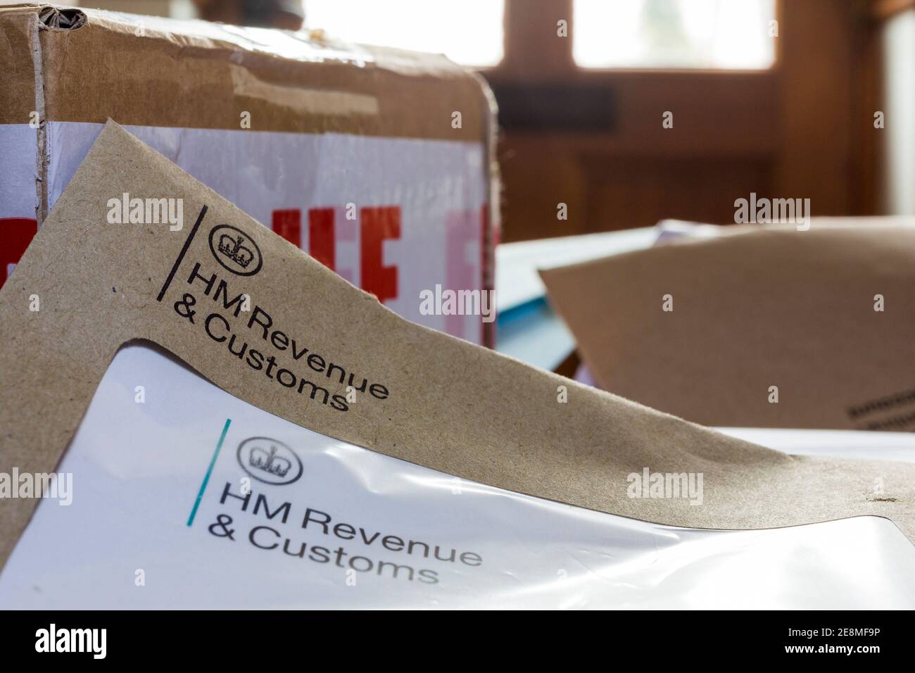 Tax return letter from HMRC, HM Revenue & Customs. UK income tax letter ...