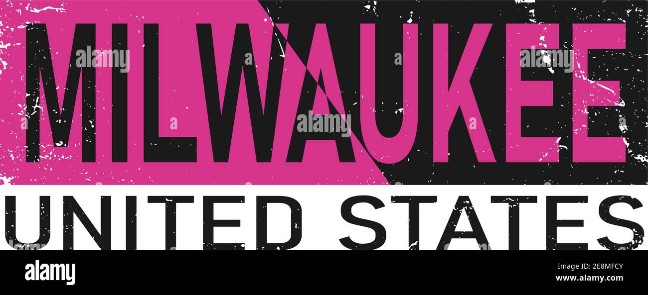 Milwaukee. Colorful typography text banner. Vector the word milwaukee ...
