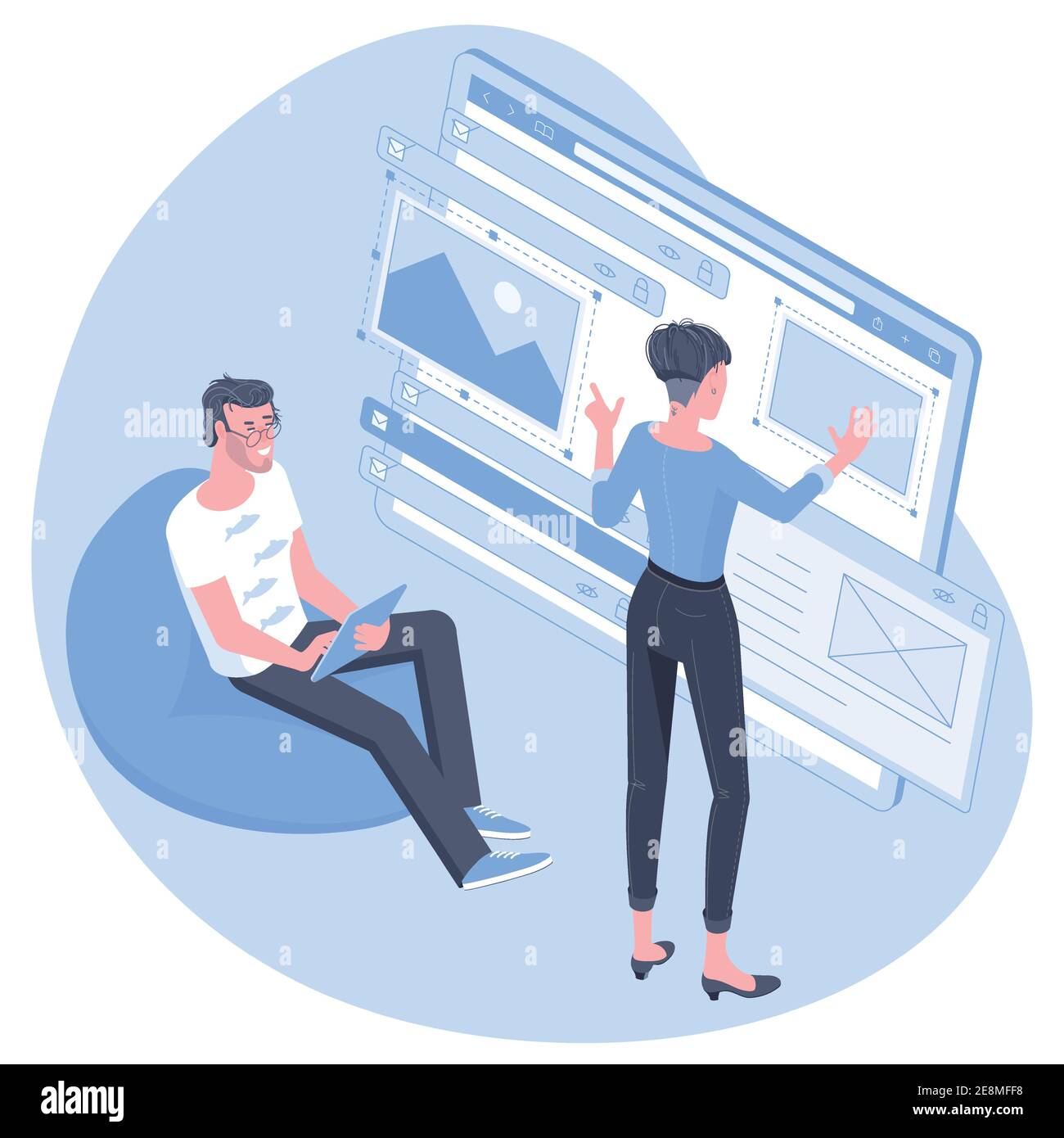 Software casual office background Stock Vector Images - Alamy