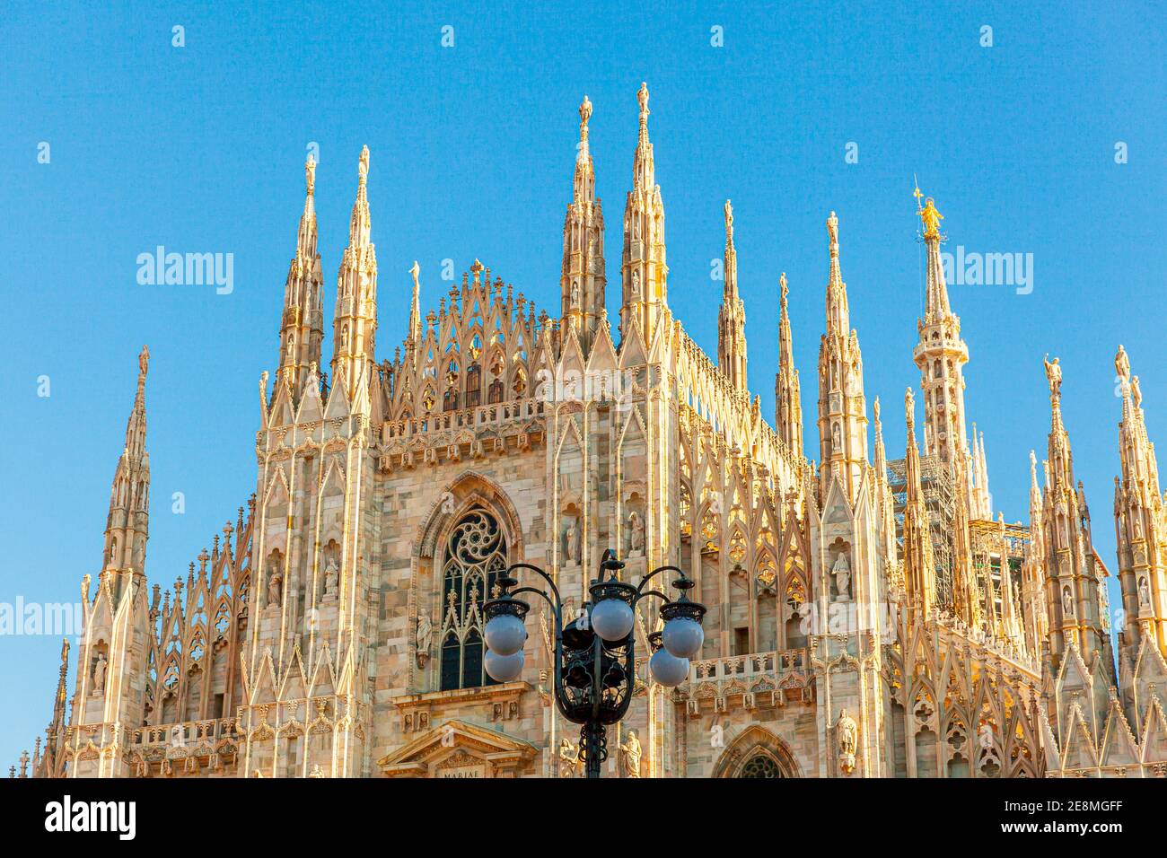 Famous church Milan Cathedral Duomo di Milano with Gothic spires and ...