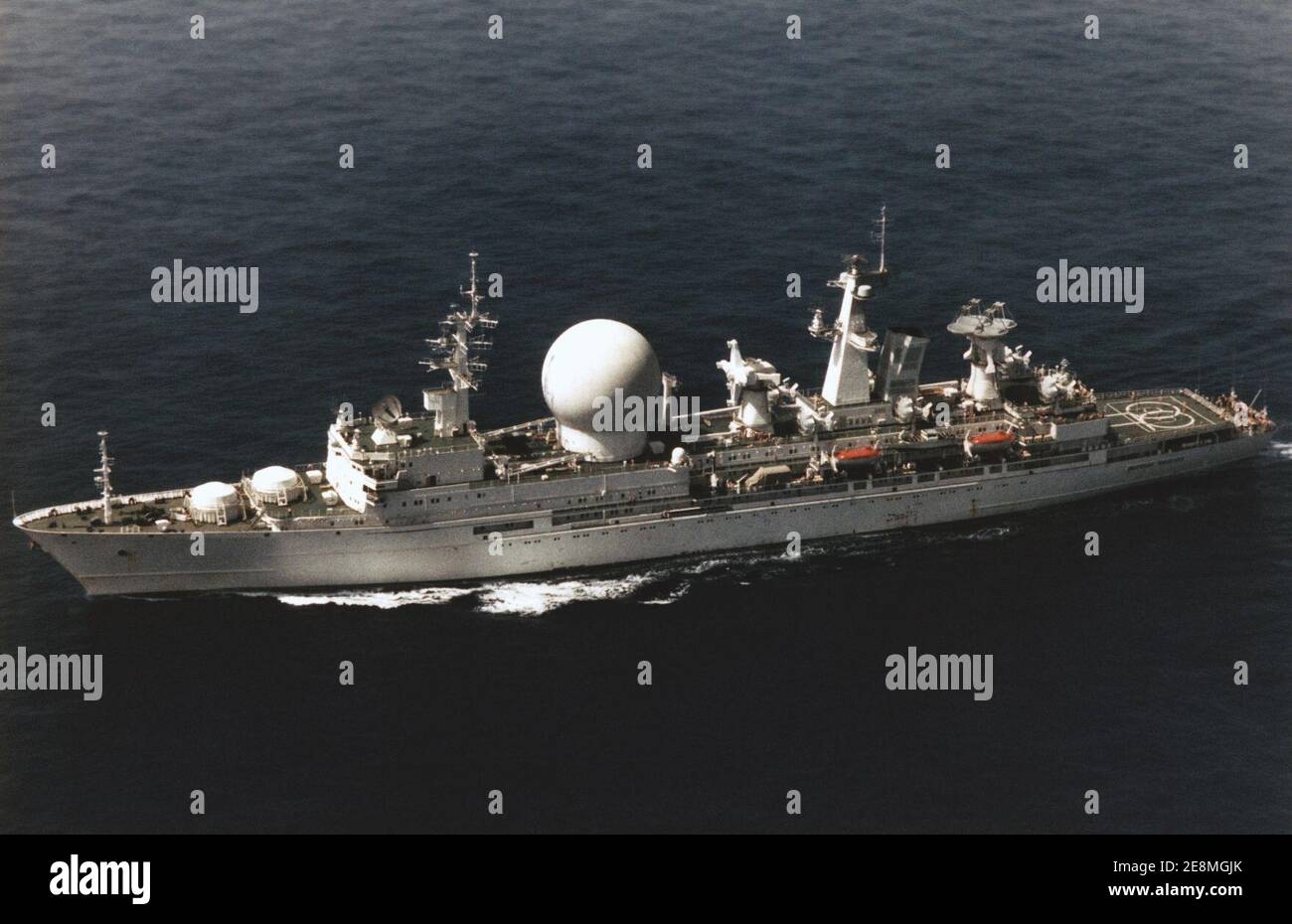 Missile range instrumentation ship ''Marshal Nedelin'' in 1985 Stock ...