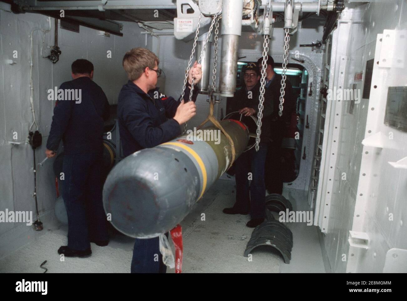 Mk 46 torpedo on USS Wainwright (CG-28) 1988 Stock Photo - Alamy