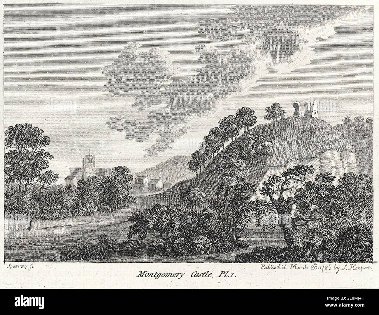 Montgomery Castle, Pl.1 Stock Photo - Alamy