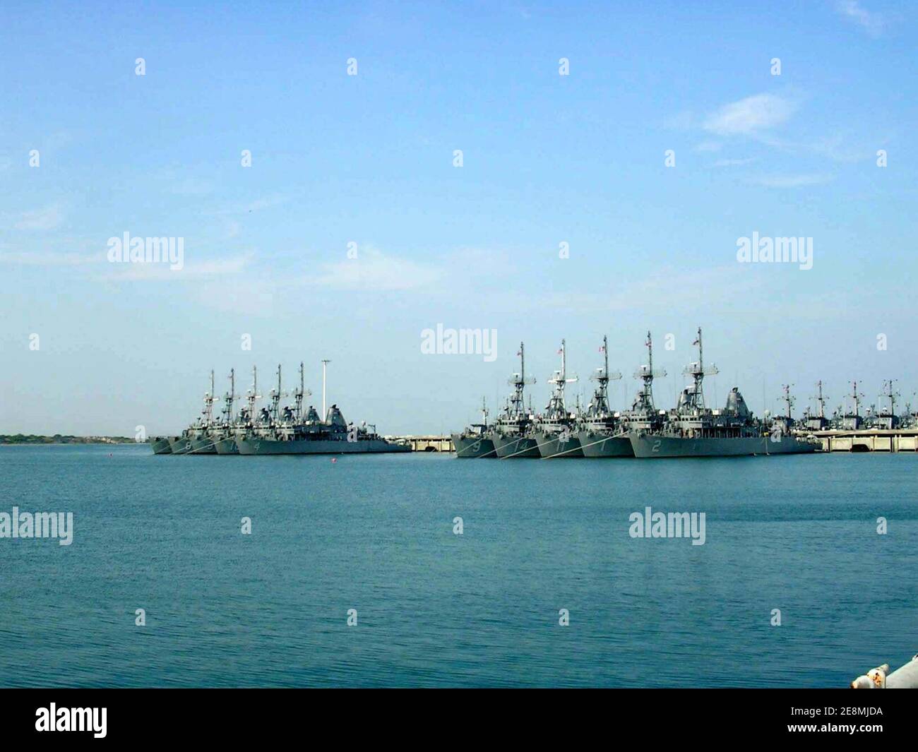 Mine warfare ships prepare for Hurricane Rita at NS Ingleside Stock ...