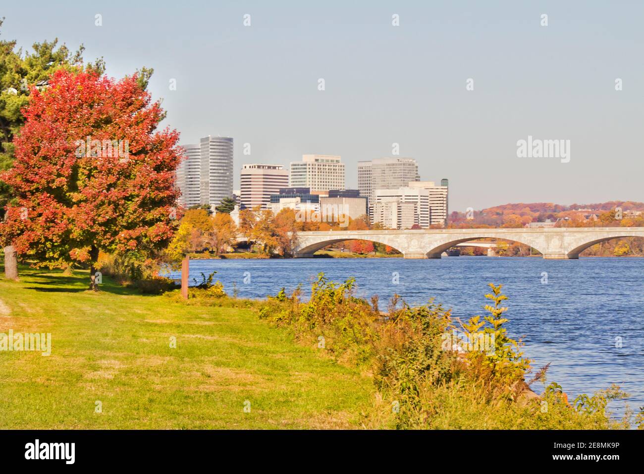 Rosslyn Virginia skyline viewed from Memorial Bridge, Washington, DC ...
